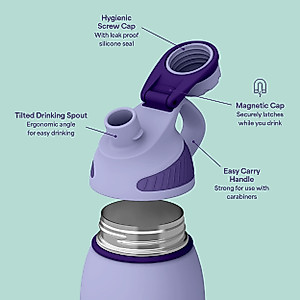 Ottle Reef Roamer Stainless Steel Water Bottle - 34 oz Insulated Flask with Leak Proof Lid, BPA free & Carry Handle - Hot & Cold Gym Water Bottle for Travel, Camping & Sports - Cheeky Frog