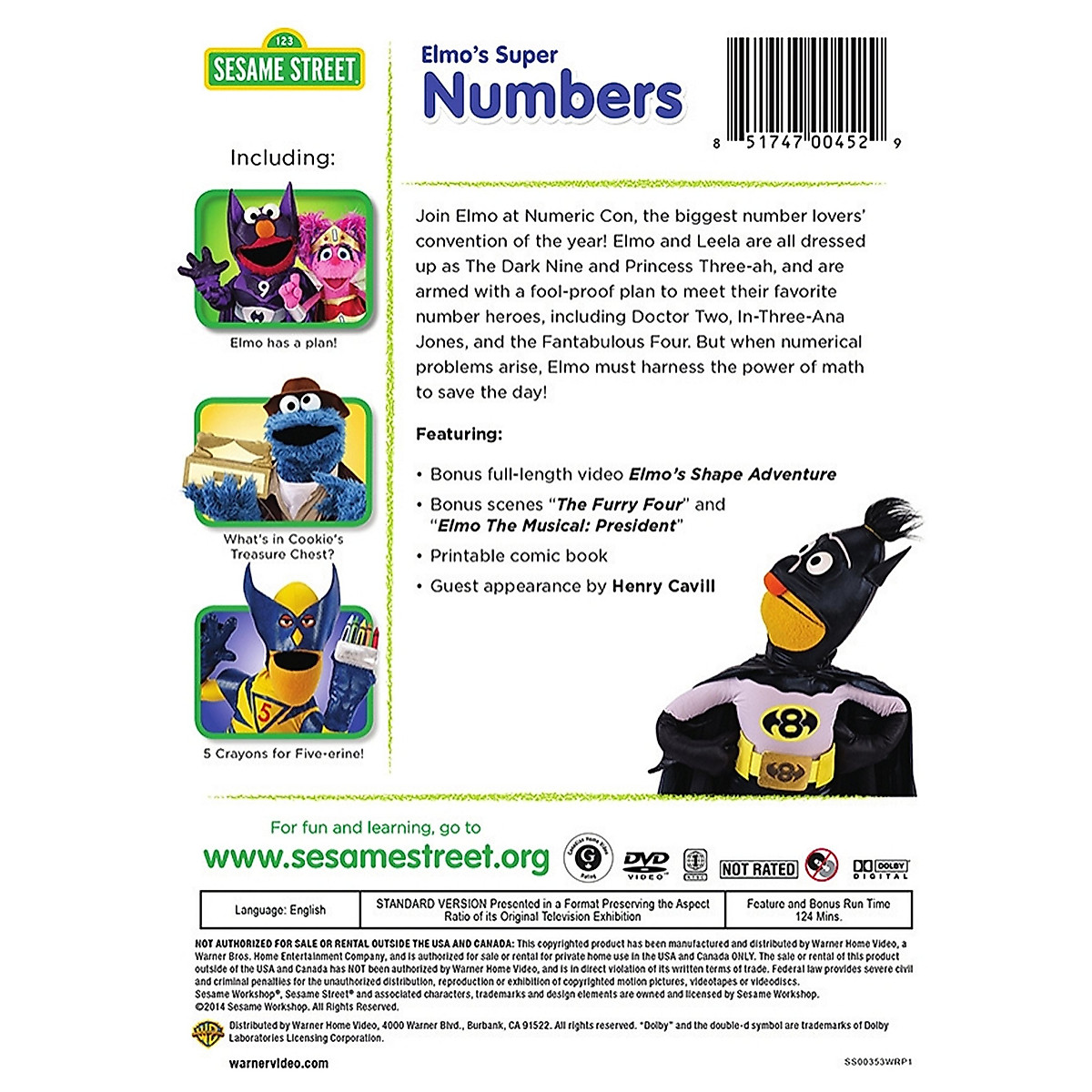 Sesame Street: Elmo's Super Numbers [DVD]