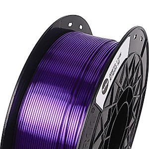 CCTREE Shiny Silk PLA 3D Printer Filament,1.75mm 1kg Spool (2.2lbs) Dimensional Accuracy +/- 0.03mm Silk PLA, Vacuum Packaging Consumables, Fit Most FDM 3D Printers (Purple)