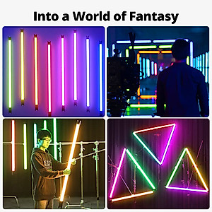 Godox TL120 TL120-K4 Pavo Tube Light RGB Color Photography Light Handheld Light Stick with APP Remote Control for Photos Video (TL120-KIT4)