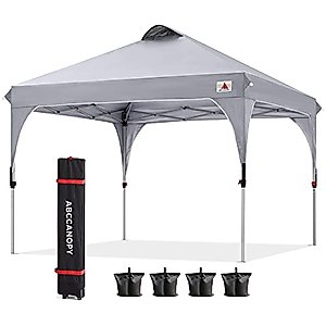 ABCCANOPY Outdoor Pop up Canopy Tent 10x10 Camping Sun Shelter-Series, Gray