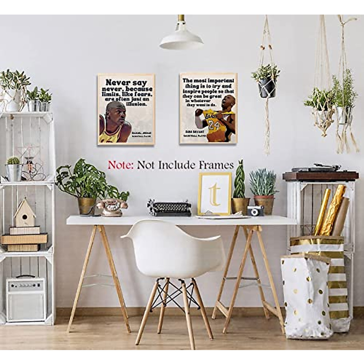 Retro Inspirational Athletes Posters,Basketball Superstar Canvas Posters,Stephen Curry Posters,Usain Bolt Wall art,Diversity Posters,A Unique Gift for Sports Fans,Men,and Teens,Set of4(8"X10")No Frame