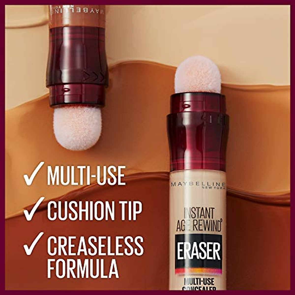 Maybelline Instant Age Rewind Eraser Dark Circles Treatment Multi-Use Concealer, Golden, 0.2 Fl Oz (Pack of 1)
