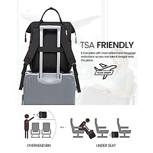 LOVEVOOK Laptop Backpack for Women,15.6 Inch Work Travel Backpack with Charging Port, Teacher Nurse Bag With Organizer Pouch Fashion Daypack Computer Backpack for Business College