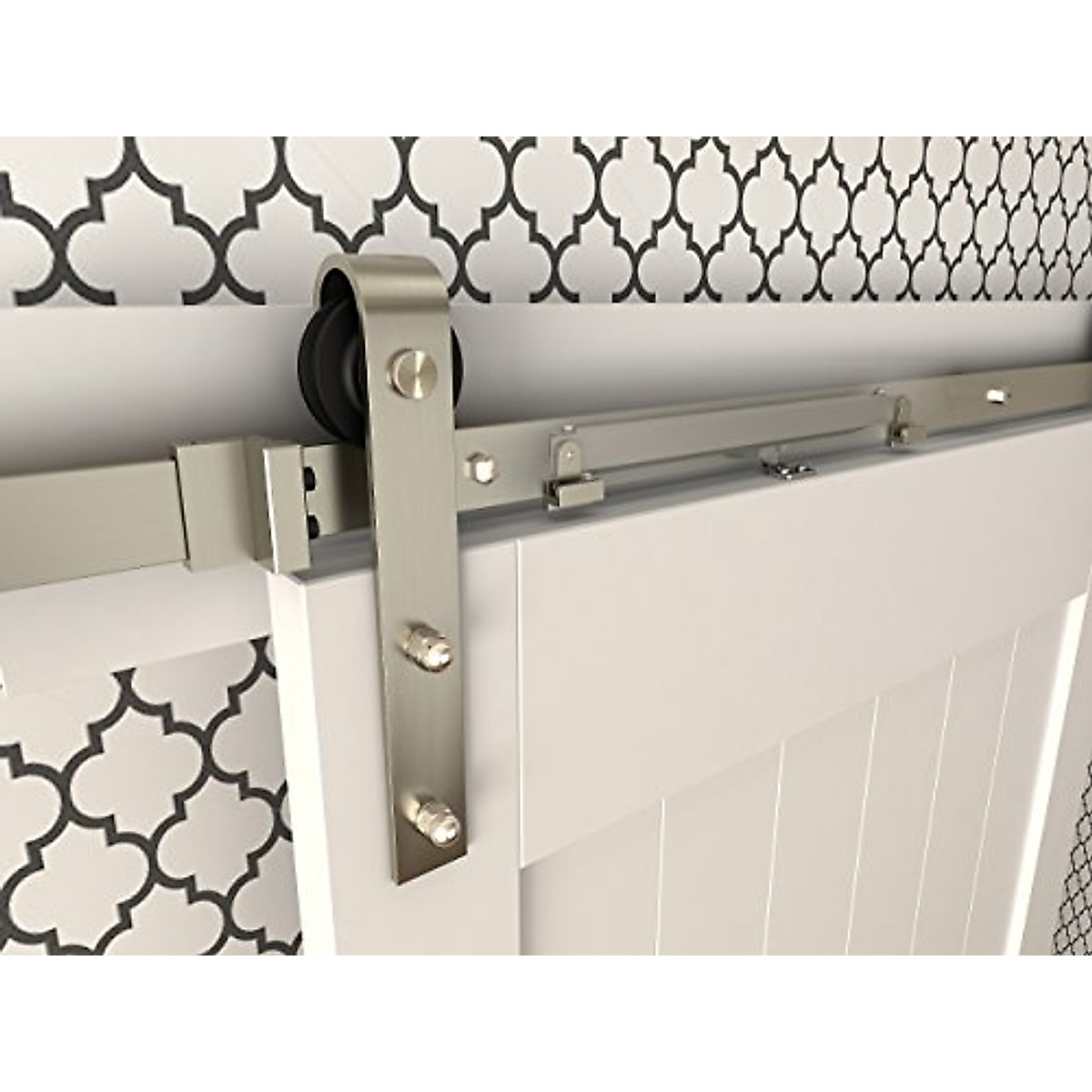 National Hardware N187-082 V1060 Sliding Door Hardware Soft Close in Satin Nickel