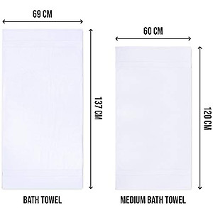 Utopia Towels Premium Bundle - 1 Cotton Washcloths White (12x12 inches), Pack of 24 with 1 Medium Cotton Towels, White, (24 x 48 Inches), Pack of 6