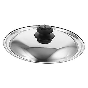 FELTECHELECTR Stainless Steel Round Pot Lid for Frying Pan for Pots and Pans Universal Fit for Cooking Needs Essential Cookware Accessory