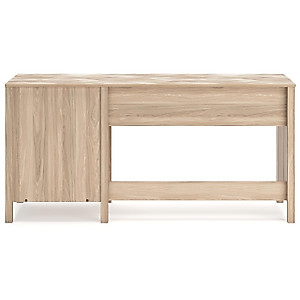 Signature Design by Ashley Battelle Home Office Desk, 60" W x 20" D x 29" H, Light Brown