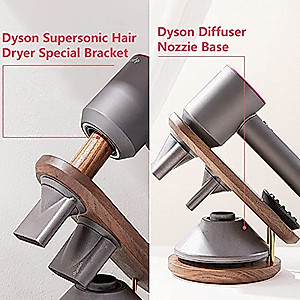Livoccur Hair Dryer Stand Holder for Dyson Supersonic, Magnetic Hair Dryer Display Stand wood Bathroom Organizer for Dyson Supersonic Hair Dryer Tools, Compatible for All Dyson Supersonic Models