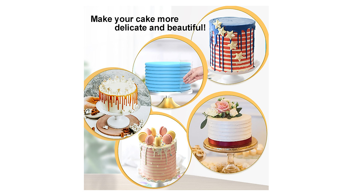 7-Piece Large Clear Acrylic Cake Scraper Set, Cake Icing Smoother ...