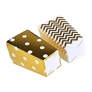 FUNOMOCYA 50pcs Popcorn Boxes Cookie Container Candy Containers Disposable Containers Popcorn Containers Party Candy Boxes Cookies Box Popcorn Cup Popcorn Bucket Cardboard Golden
