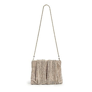 Loeffler Randall Women's Ember Diamante Clutch, Gold, One Size