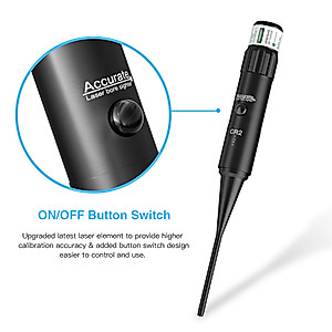 Tyseam Green Laser Bore Sighter Kit with 2 Sets of The Adapters for .17 to 12GA Caliber Rifle, Pistols, Handgun Universal Hunting Bore sighter Kit with Press Switch & Batteries