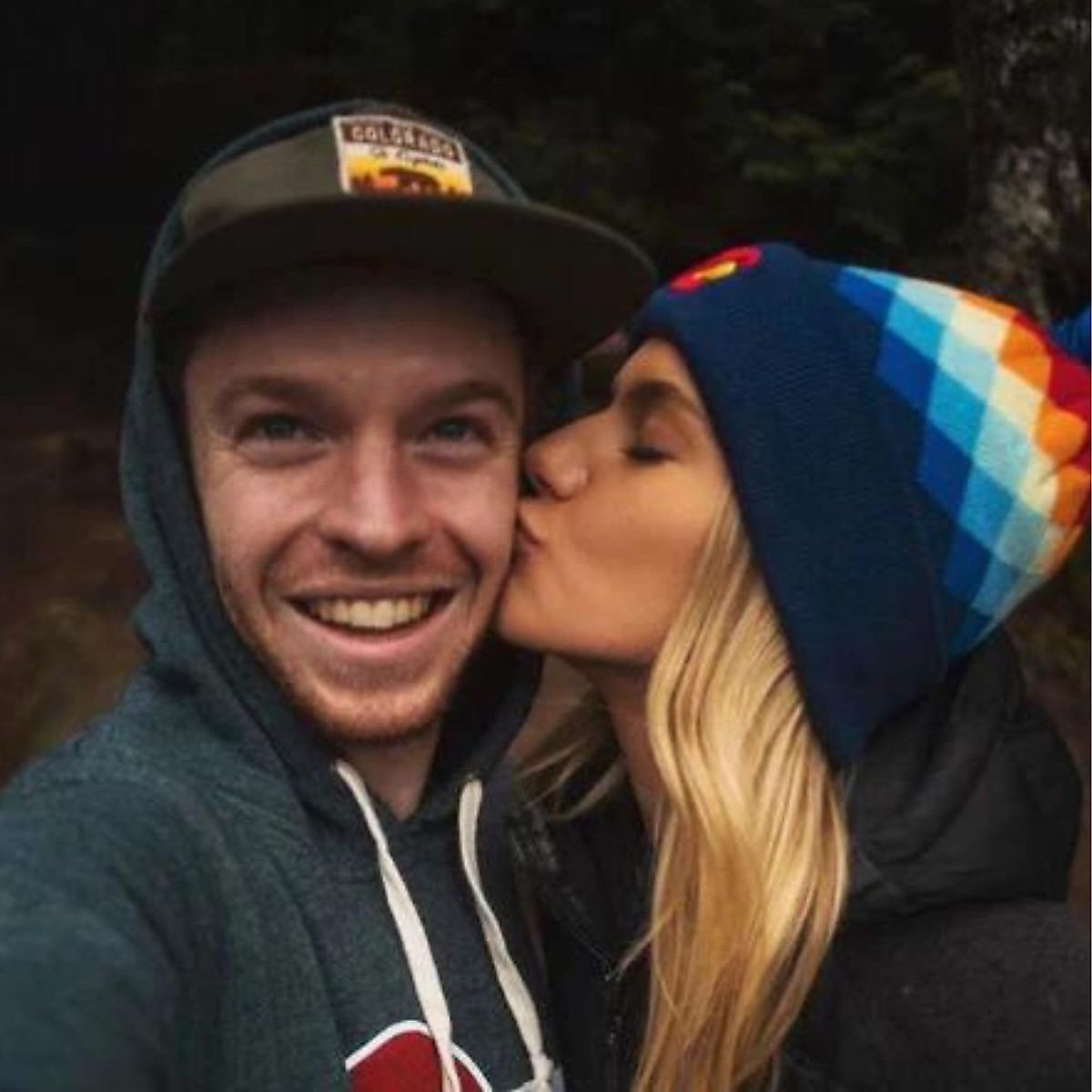 YoColorado Argyle Colorado Pom Pom Beanie - Mountain Winter Hats for Men or Women, Rainbow Warm Stocking Stuffers Ski Caps