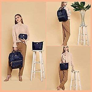 J World New York Posy 3-Piece Backpack with Tote and Pouch, Sprinkle, 16"