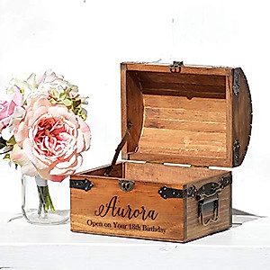 Baby Time Capsule 1st Birthday Container Newborn Keepsake Box Personalized for Boy or Girl Memory Box Boho Shower Gift for Mom Custom Engraved Treasure Chest