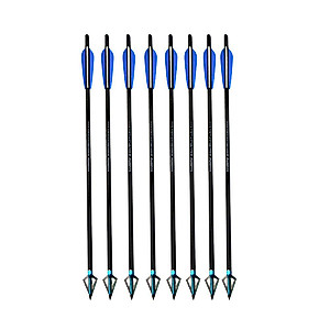 AMEYXGS Crossbow Arrows Hunting Carbon Arrow 18" 20" 22" Crossbow Bolts with 4" vanes Feather and Replaced Arrowhead for Outdoor Bow Hunting (6 pcs 18 '')
