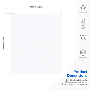 Neewer 2 Yard x 60 Inch/1.8M x 1.5M Polyester White Seamless Diffusion Fabric for Photography Softbox,Light Tent and Lighting Light Modifier