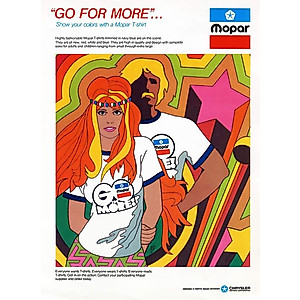 Mopar Go for More T-Shirt for Men (White/Navy Ringer/M)