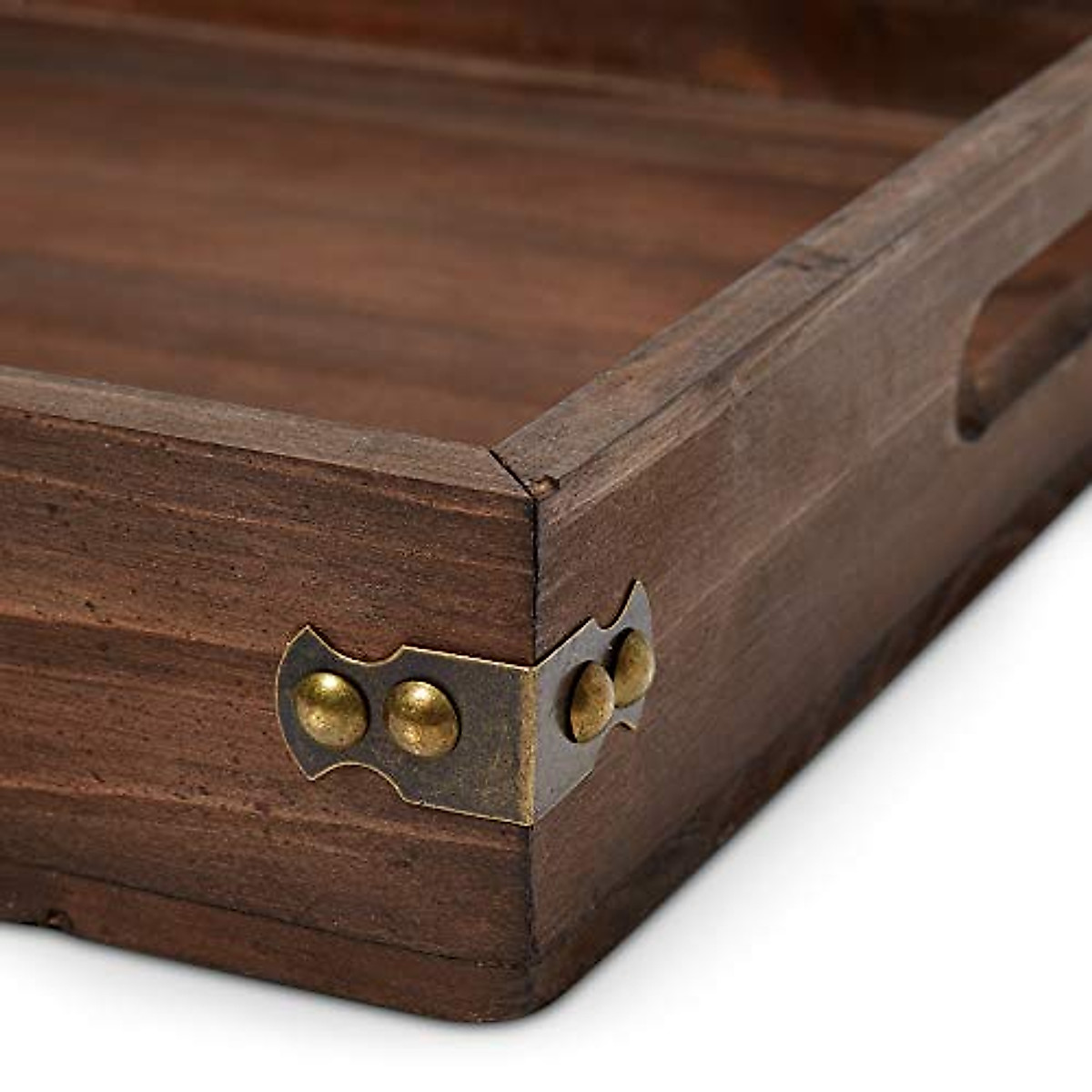 Ottoman Serving Trays for Coffee Table - Large Rustic Coffee Tray for Coffee Tables - Large Couch and Sofa Serving Tray for Food - Dimension (18.5 x 12 inches)