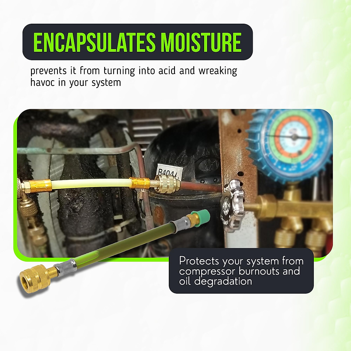 LEAK SAVER Direct Inject Ultimate 3-in-1 | AC Refrigerant Leak Sealer | with UV Dye & Moisture Remover | for Most HVAC Systems Up to 5 Tons - Professional AC Leak Sealer - AC Stop Leak