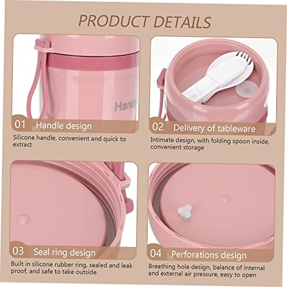 Cabilock 3pcs Mini Breakfast Cup Vacuum Insulated Bucket Containers with Lids Snackle Insulated Container Hot Food Stainless Water Bottles Thermal Soup Bucket Travel Drinks Thermal Jug Pp