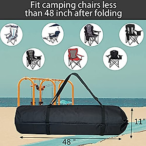 Folding Chair Replacement Bag, Heavy Duty Camp Chair Storage Bag Carrying Bag with Shoulder Strap for Coleman, Coastrail, Kijaro, GCI Folding Camping Chair (48 Inches)