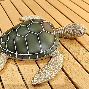 ALIWINER Sea Turtle Decor, Tabletop and Wall Turtle Decor, Turtle Crafts Sea Turtle Figurines for Home Office Decorations Home Gift Collection