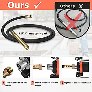 Seeutek Hand Held Electric Concrete Vibrator Motor 1500W 16000 RPM Portable Construction Insertion Vibrator Remove Air Bubbles and Level Concrete with 4.5 M (14-3/4feet) Long Shaft