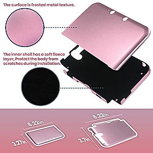 OSTENT Anti-shock Hard Metal Box Cover Case Shell for Nintendo 3DS XL LL (Pink)