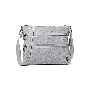 Sakroots Basic Crossbody in Eco-Twill with Adjustable Strap, Light Grey Spirit Desert Quilted