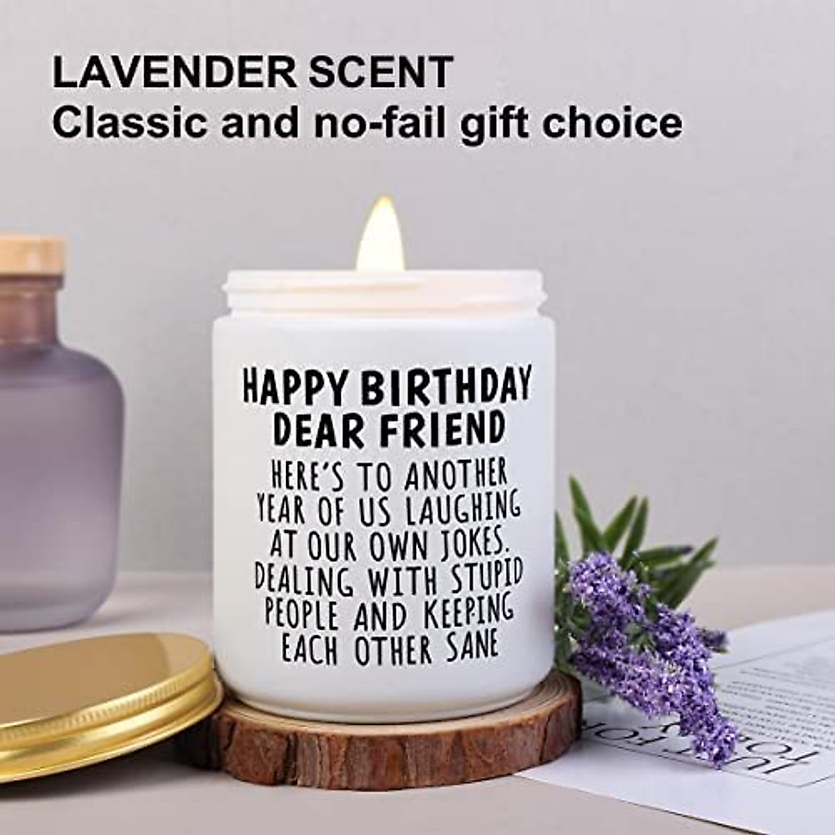 Birthday Gifts for Women Best Friends, Gifts for Friends Bestie, Friendship Gifts for Women Friends, Happy Birthday Gifts, Soy Wax Lavender Scent