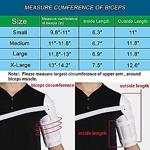 Komzer Sarmiento Brace Humeral Fracture Splint, Humeral Shaft Fracture Brace for Broken Upper Arm, Lightweight and Breathable Humeral Shaft Fracture Splint (Small)