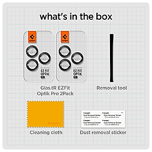 Spigen Camera Lens Screen Protector [GlasTR EZ Fit Optik Pro] Designed for iPhone 14 Pro Max/iPhone 14 Pro [Case Friendly] - Black [2 Pack]