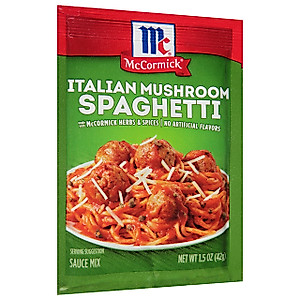 McCormick Italian Mushroom Spaghetti Sauce Mix, 1.5 oz (Pack of 12)