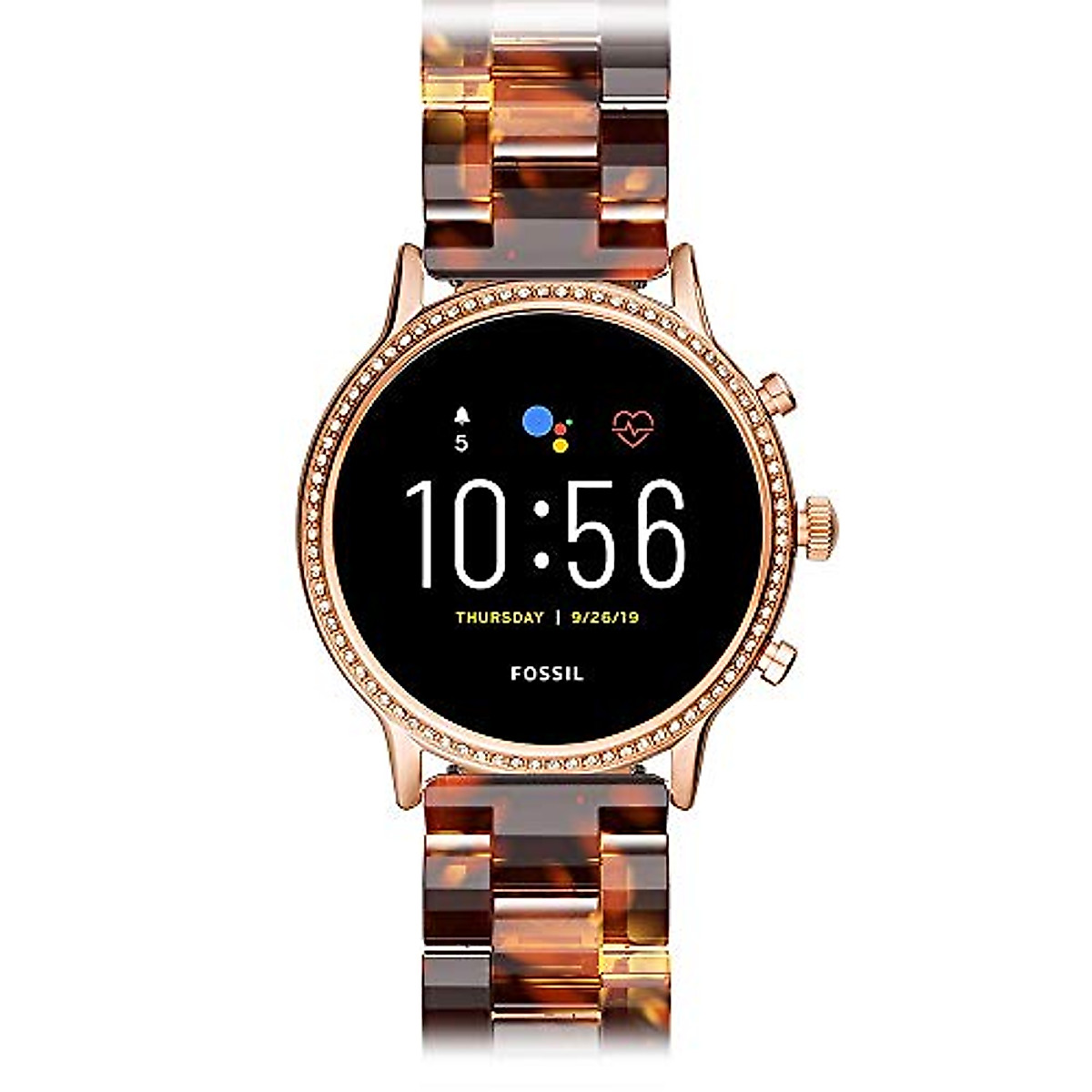 iLVANYA resin watch Bands for Fossil Men's Gen 5 Carlyle/Fossil Women's Gen 5 Julianna/Fossil Men's Gen 4 Explorist Smart Watch, Replacement Quick Released Wristband Strap(22mm Tortoise)