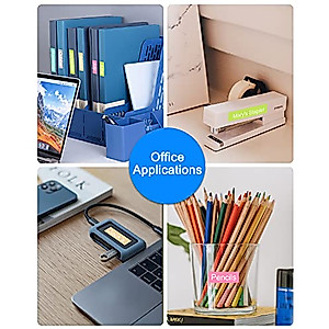 MarkDomain Compatible Label Tape Replacement for Brother 12mm 0.47 Inch TZ TZe Multi Color Laminated Tape, for P Touch PT D210 1230PC 1280 Label Maker, White on Green/Pink/Grey/Gold/Blue (5 Pack)