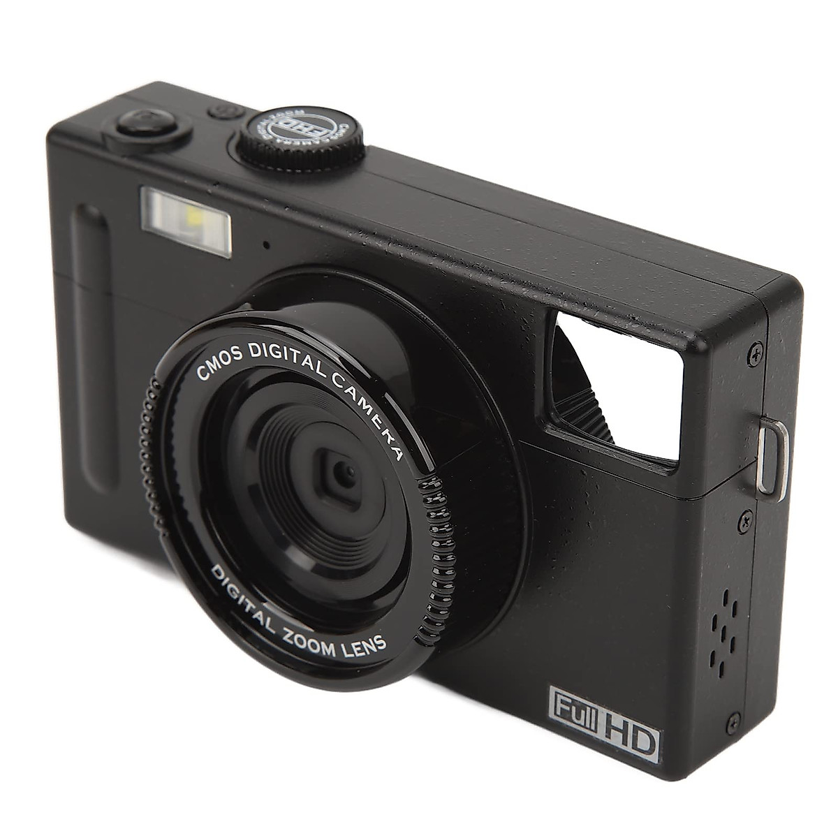 Vlogging Camera, Long Battery Life Selfie Dual Screen 4K Digital Camera Multifunction Cyclic Record 4X Zoom for Travel for Kids for Beginners for Outdoor (Black)