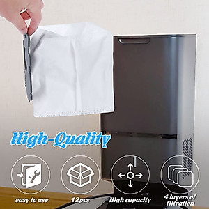 12 Pack Vacuum Bags Compatible with iRobot Roomba i & s & j Series, i3, i3+, i4, i4+, i6, i6+, i6Plus, i7, i7+, s9Plus, Vacuum Replacement Bags for iRobot Roomba Clean Base Automatic Dirt Disposal