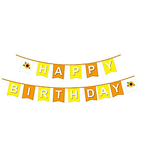 Sunflower Hanging Swirls with Banner Party Supplies Decorations for Baby Shower/Birthday Party Decorations