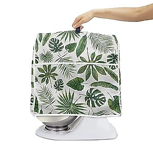 DISNIMO Tropical Leaves Stand Mixer Covers Fit Tilt Head and Bowl Lift Models Mixers, Washable Kitchen Appliance Cover Universal Fit Coffee Maker Blender Juicer, Easy to Clean
