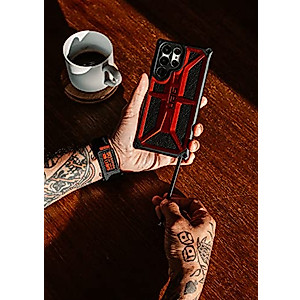 URBAN ARMOR GEAR UAG Designed for Samsung Galaxy S22 Ultra Case Kevlar Black Rugged Lightweight Slim Shockproof Premium Monarch Protective Cover, [6.8 inch Screen]