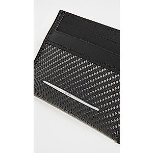 TUMI Men's Slim Card Case, Carbon, Black, One Size