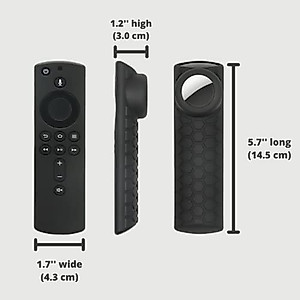Case for Amazon Fire TV Remote with AirTag Holder | Fire TV Stick Remote Holder with Air Tag | Deluxe Silicone Fire TV Remote Protection | Amazon Remote Anti-Loss System (Red)