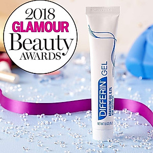 Differin Adapalene Gel 0.1% Acne Treatment, 45 gram, 180-day supply, 1.6 Ounce (Pack of 2)