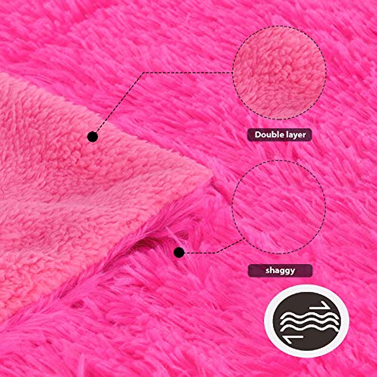 WILL green Faux Fur Blanket, 50 x 60 Plush Blanket, Worm & Cozy Blanket for Couch or Bed Throws, Lightweight Long Hair, for Family, Pink…