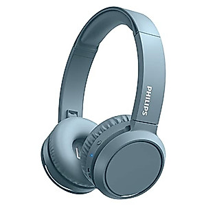 Philips H4205 On-Ear Wireless Headphones with 32mm Drivers and BASS Boost on-Demand, Blue