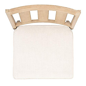 Safavieh CPT1018A-SET2 Couture Dominica Natural and White Wooden Outdoor (Set of 2) Patio Dining Chair