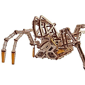 Wood Trick Mechanical Spider 3D Wooden Puzzle - Runs up to 7 feet - Wooden Model Kit for Adults and Kids to Build