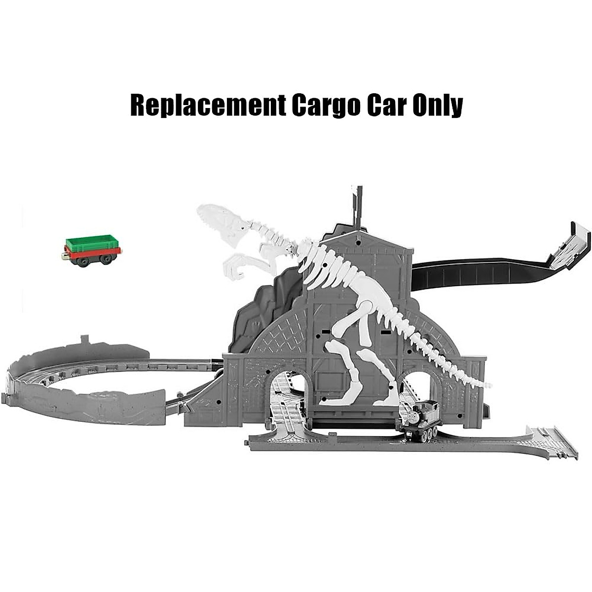 Replacement Part for Thomas & Friends Train Playset - BCX23 ~ Take-n-Play Roaring Dino Run Train Set ~ Replacement Green and Red Die-Cast Cargo Car